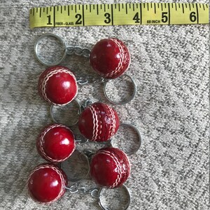 RED Mini Cricket Ball Key Chains, Mini Cricket Ball Key Chain, Hand ...