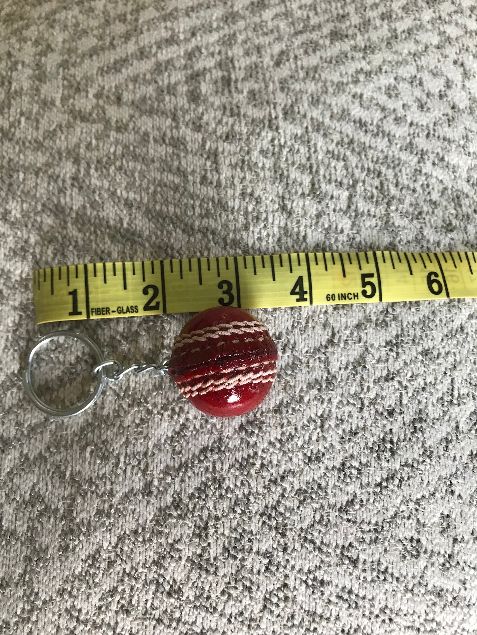 LEATHER RED Mini Cricket Ball Key Chain, RED Color Mini Cricket Ball ...