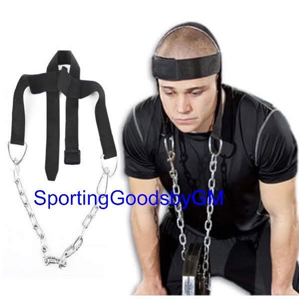 Gym Weight Lifting Head Neck strength Harness Strap Exercise Fitness ...