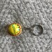 YELLOW Mini Cricket Ball Key Chain, Leather YELLOW Color Mini Cricket ...