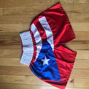 Puerto Rico Flag Boxing Shorts, PR Boxing Training Shorts, Athletic ...