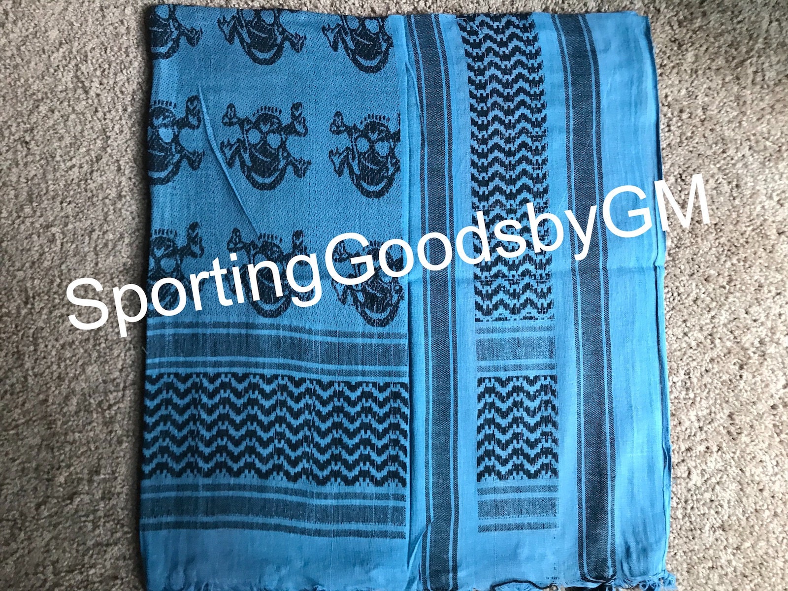 BLUE & BLACK SKULLS Soft Shemagh Keffiyeh Military Army - Etsy