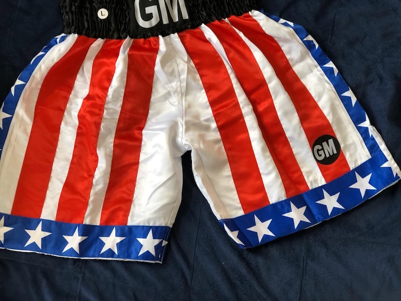 USA Flag Boxing Shorts, Professional Boxing Shorts, USA Boxing Training ...