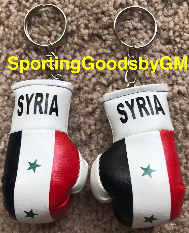 Mini Boxing Gloves Syria Syria With Key Chain Syriakey - Etsy