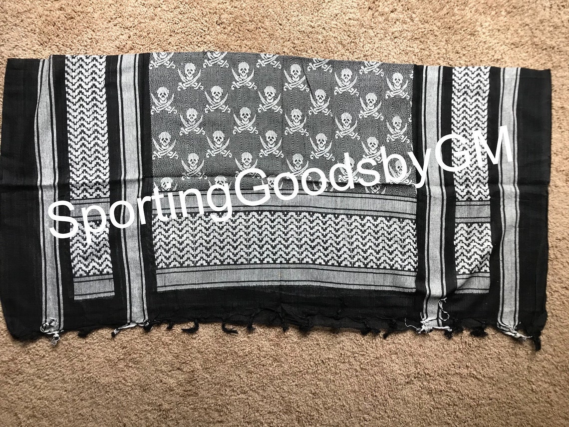 Black & White Soft Shemagh, Keffiyeh, Military, Army, Navy, Air Force ...