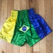 Brasil Flag Short Length Boxing Short, Boxing Training Shorts, Fitness ...