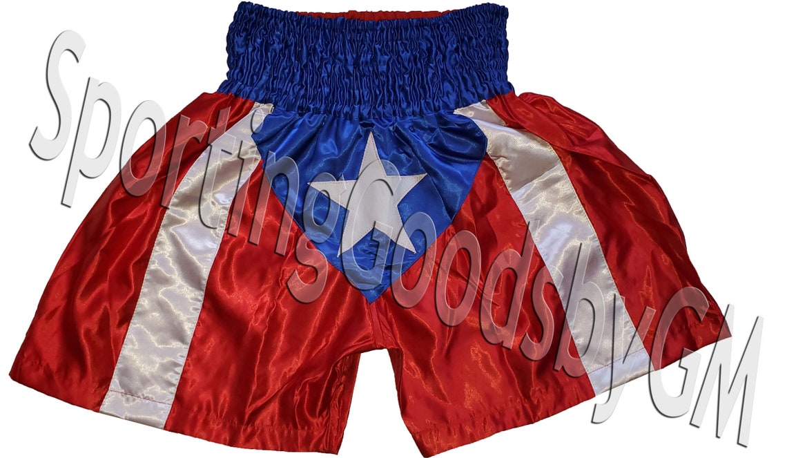 Puerto Rico Flag Boxing Trunks Boxing Shorts Martial Arts - Etsy