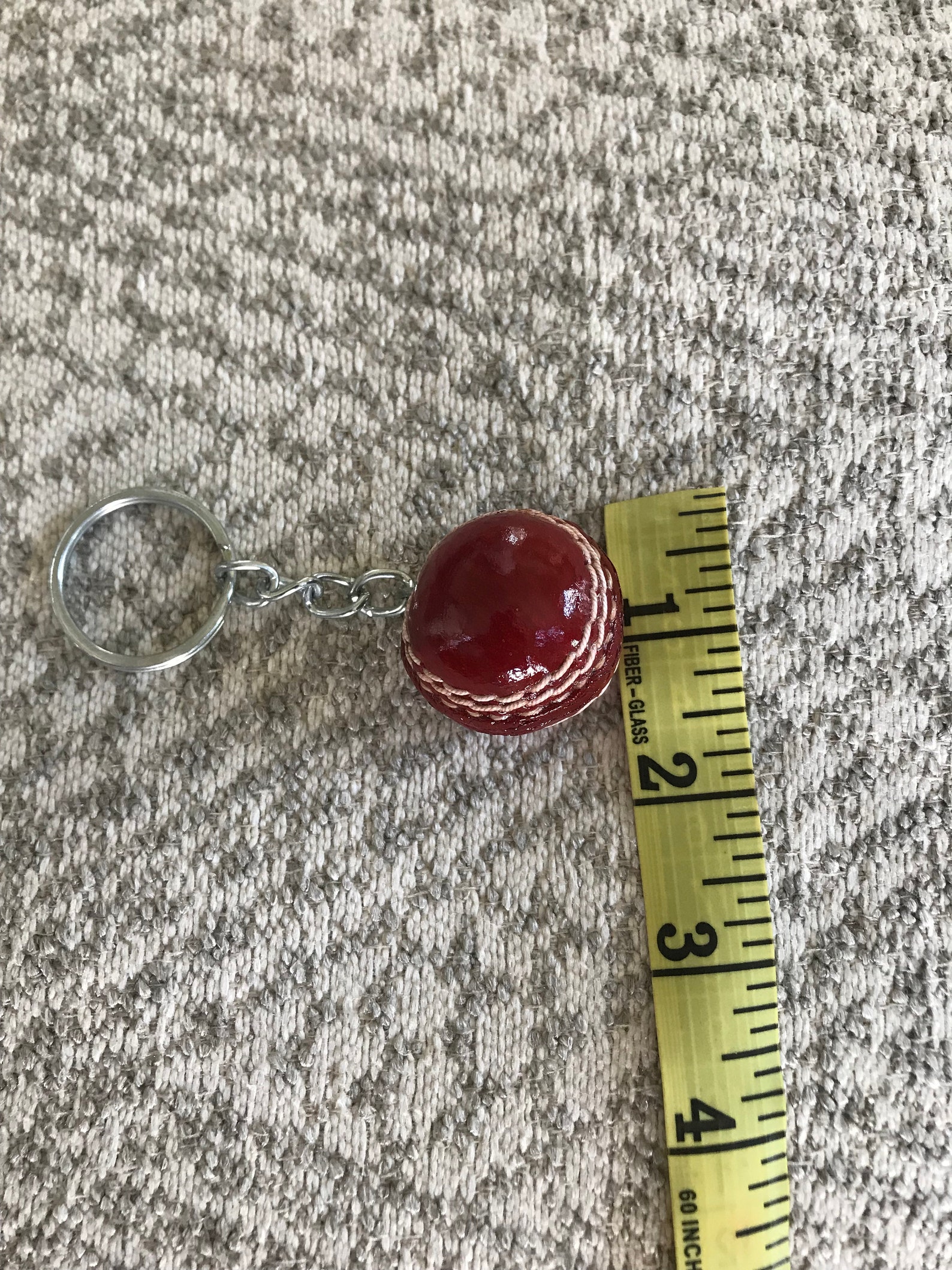 LEATHER RED Mini Cricket Ball Key Chain, RED Color Mini Cricket Ball ...