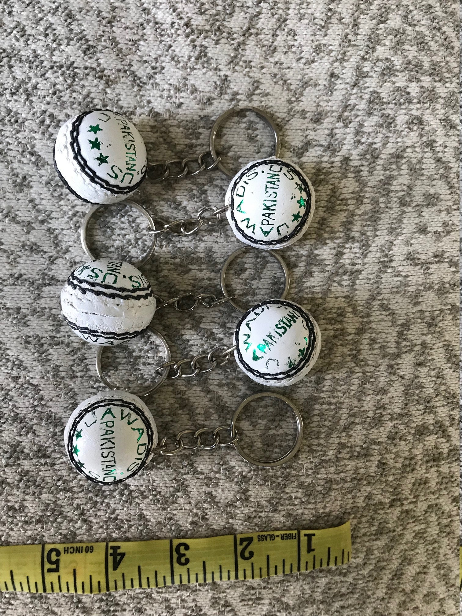 WHITE Mini Cricket Ball Key Chain Leather WHITE Color Mini | Etsy