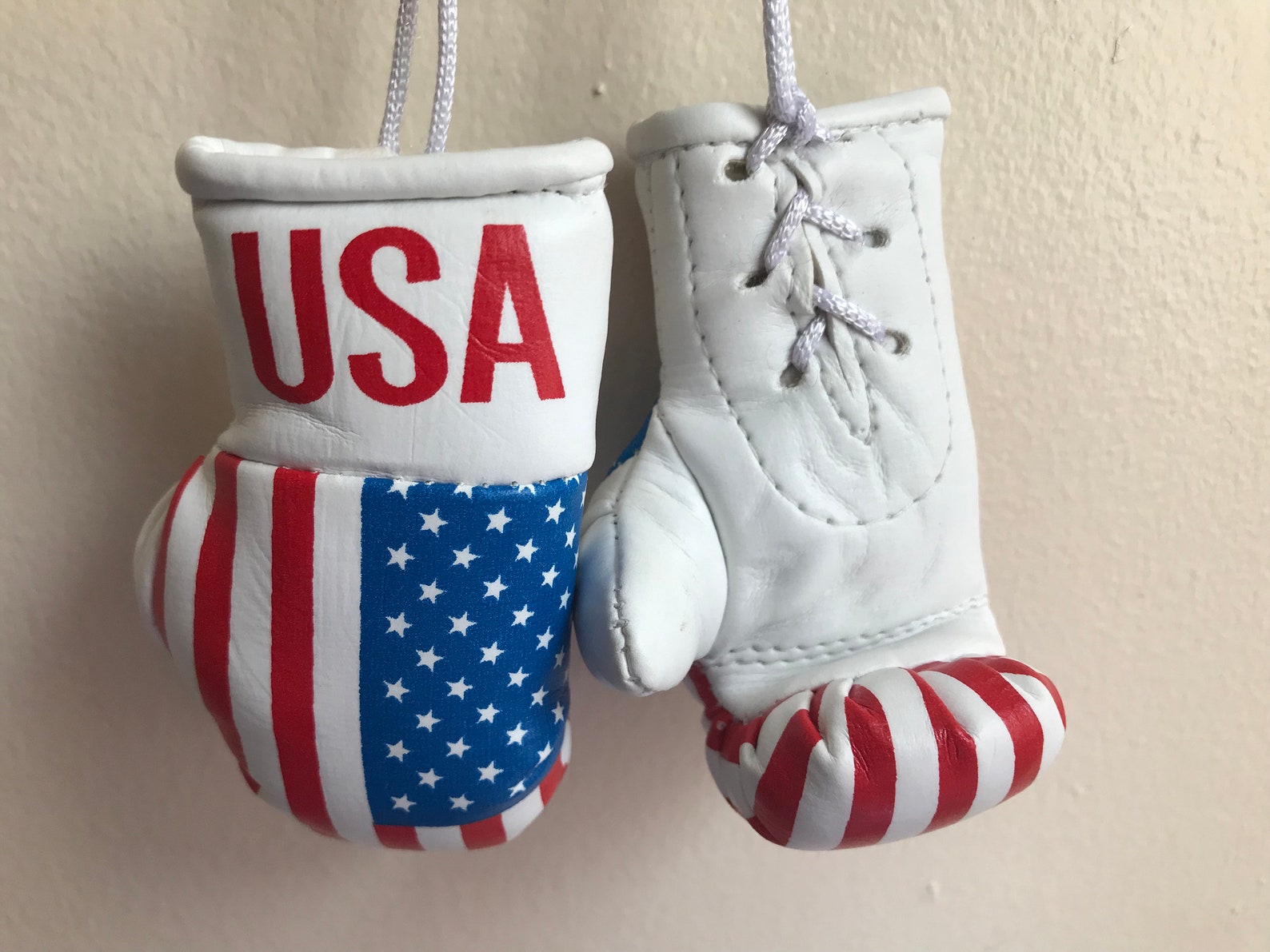 USA Flag Mini Boxing Gloves & Mini Boxing Gloves With Key Chain for Car ...