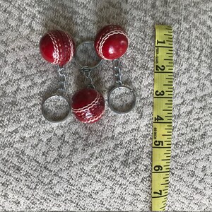 RED Mini Cricket Ball Key Chains, Mini Cricket Ball Key Chain, Hand ...