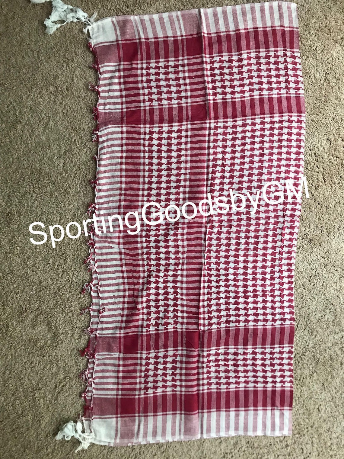 WHITE & RED Soft Shemagh Keffiyeh Military Army Navy Air | Etsy