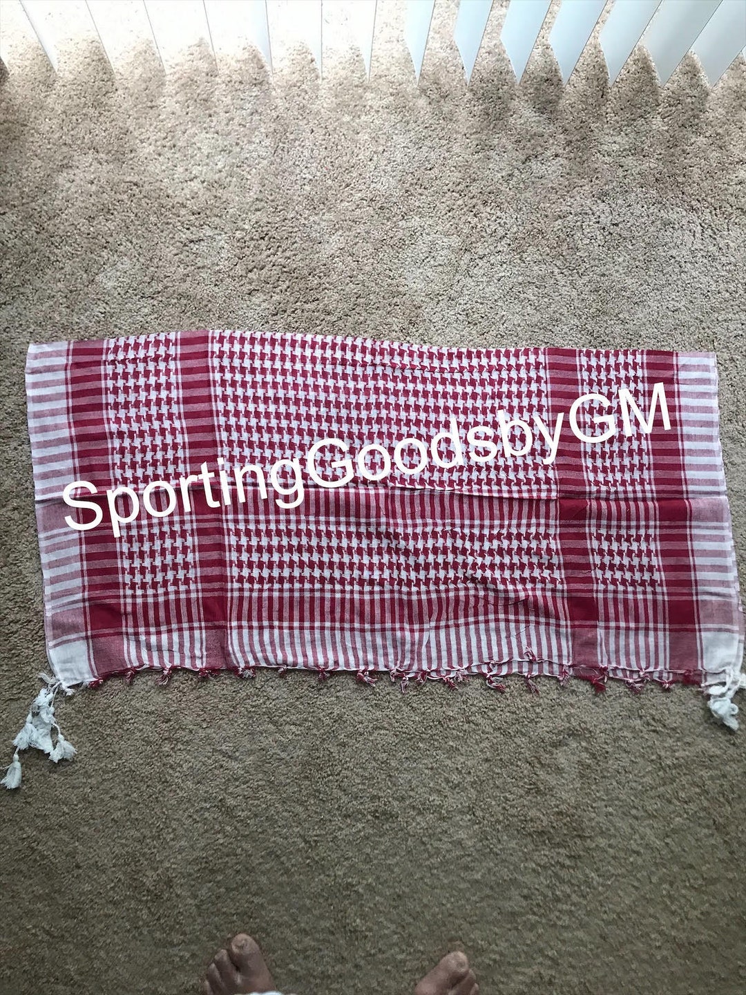 WHITE & RED Soft Shemagh, Keffiyeh, Military, Army, Navy, Air Force ...