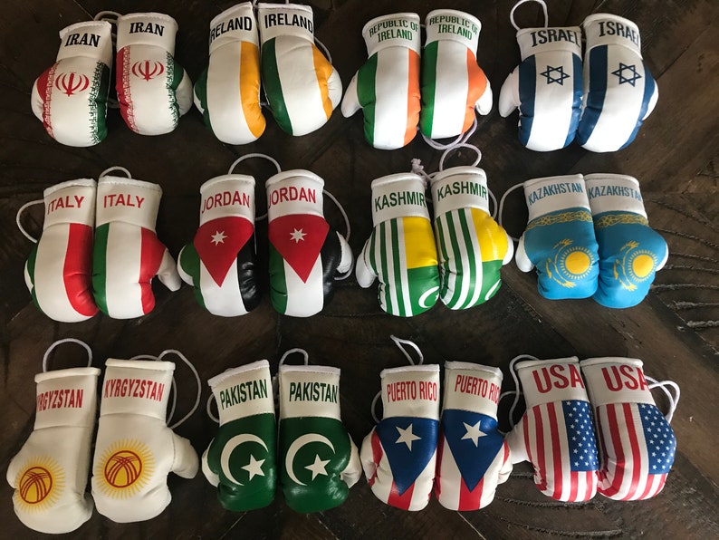 Mini Boxing Gloves Flag of Iran,ireland,republic of Ireland,israel ...