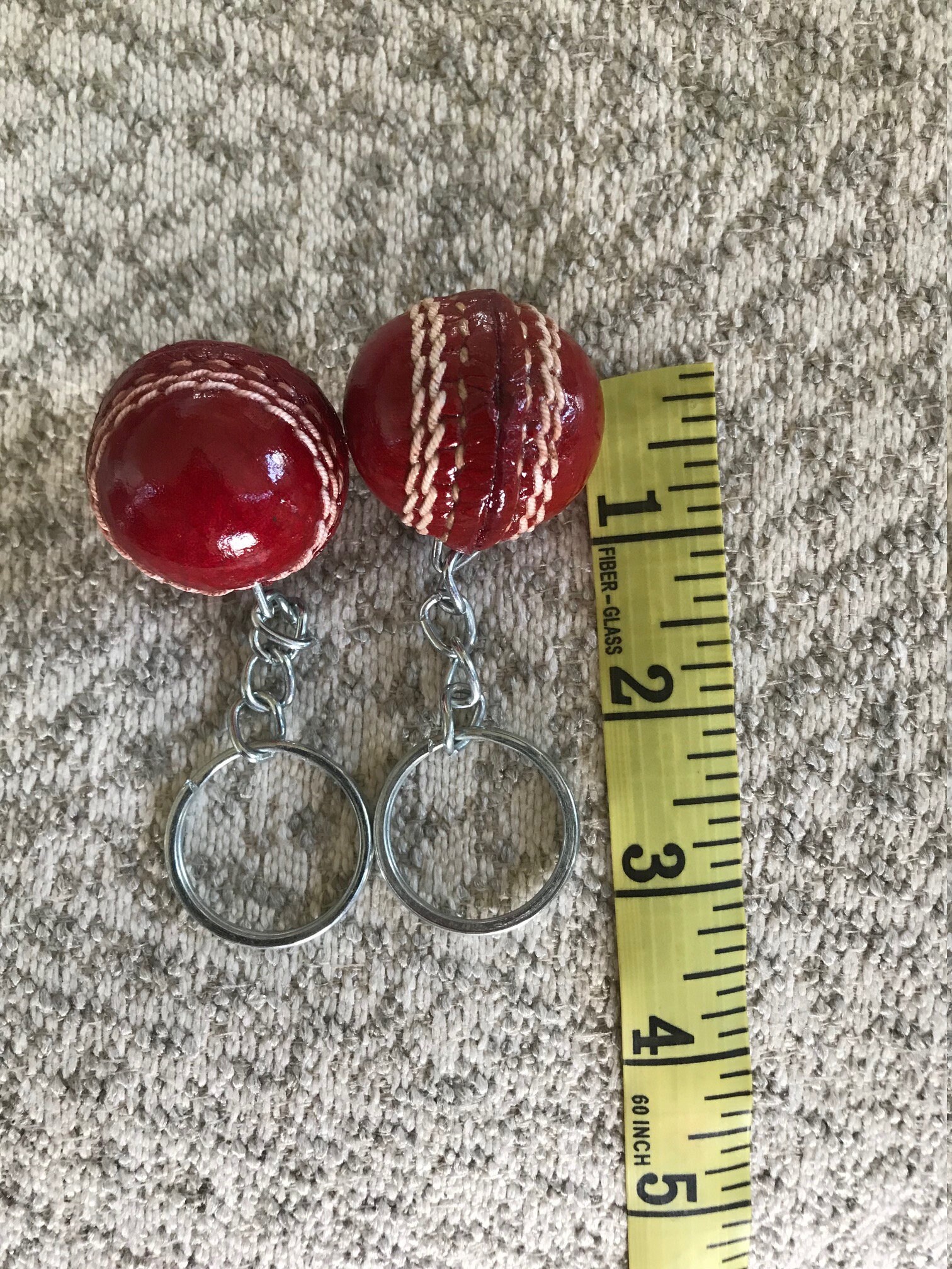 RED Mini Cricket Ball Key Chains, Mini Cricket Ball Key Chain, Hand ...