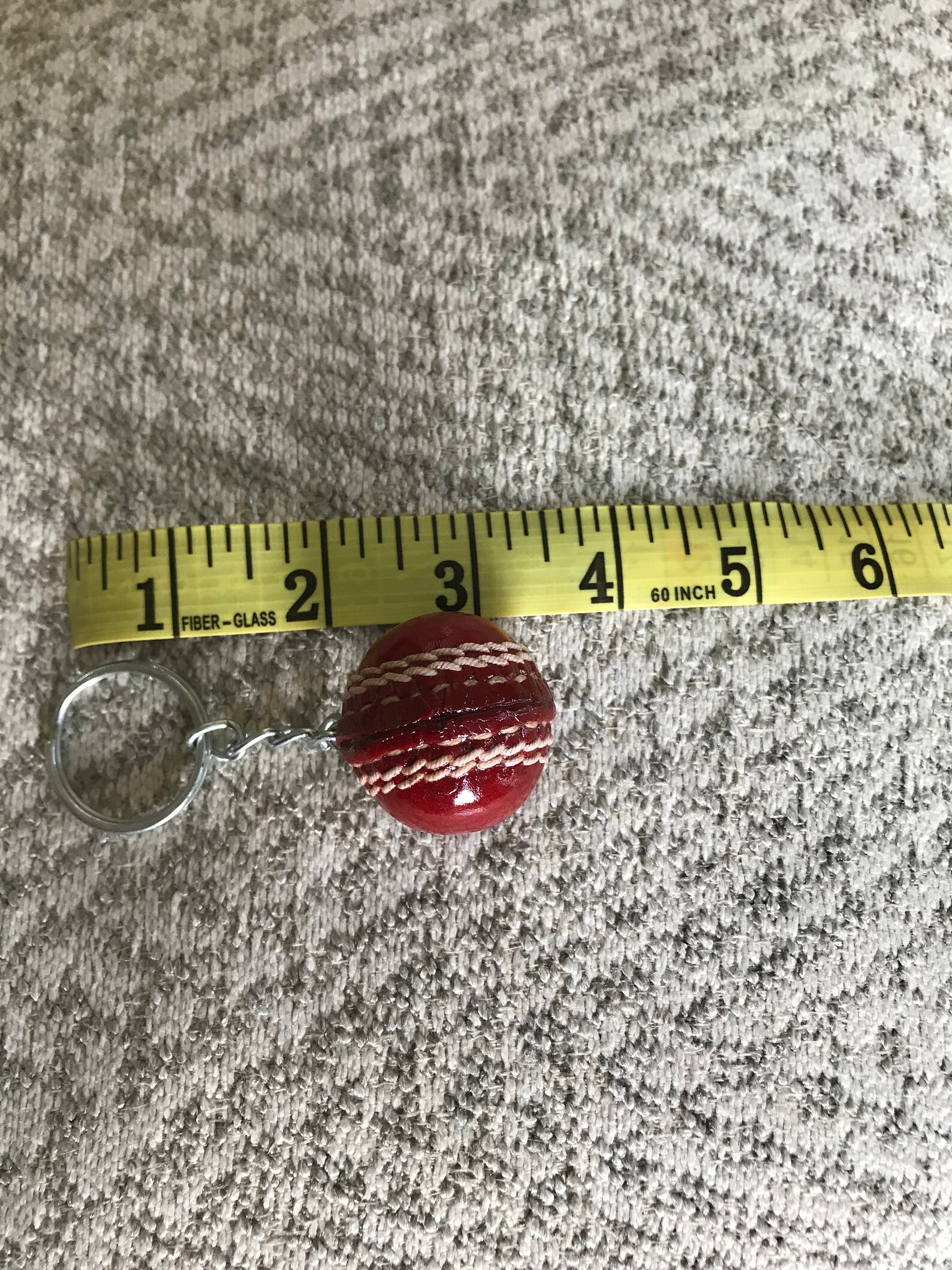 LEATHER RED Mini Cricket Ball Key Chain, RED Color Mini Cricket Ball ...