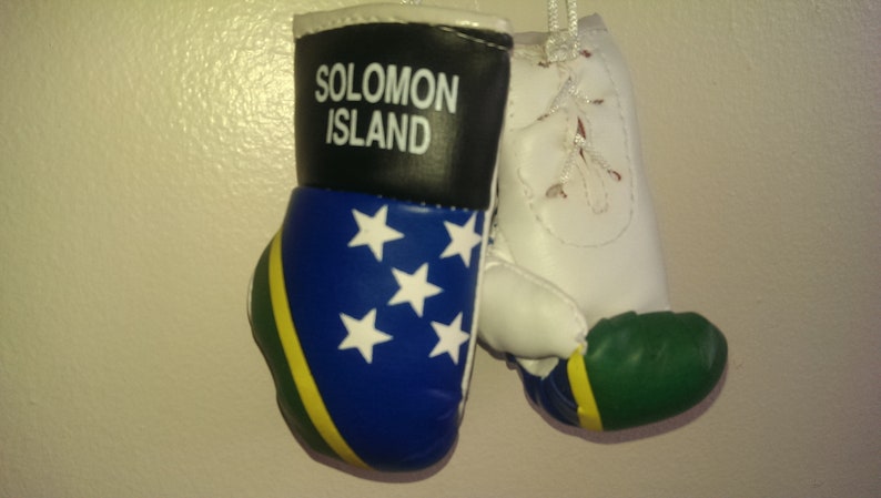 Solomon Island Flag Mini Boxing Gloves Novelties Souvenir Show | Etsy