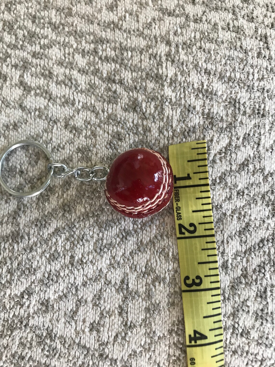 LEATHER RED Mini Cricket Ball Key Chain RED Color Mini - Etsy