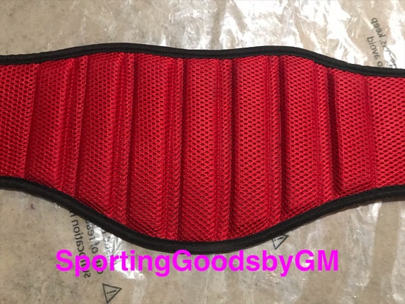 Weight Lifting/lifting Belts Made of Red Nylon Mesh With Black | Etsy