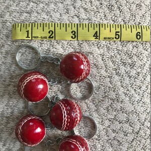 RED Mini Cricket Ball Key Chains, Mini Cricket Ball Key Chain, Hand ...