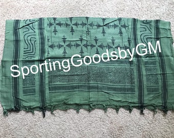 Green & Black Soft Shemagh, Keffiyeh, Military, Army, Navy, Air Force ...