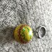 YELLOW Mini Cricket Ball Key Chain, Leather YELLOW Color Mini Cricket ...