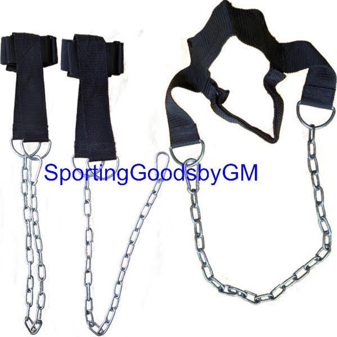 Gym Weight Lifting Head Neck strength Harness Strap Exercise Fitness ...