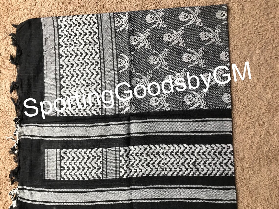 Black & White Soft Shemagh, Keffiyeh, Military, Army, Navy, Air Force ...