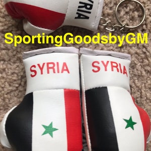 Mini Boxing Gloves Syria, Syria With Key Chain, Syria key Chains Red ...