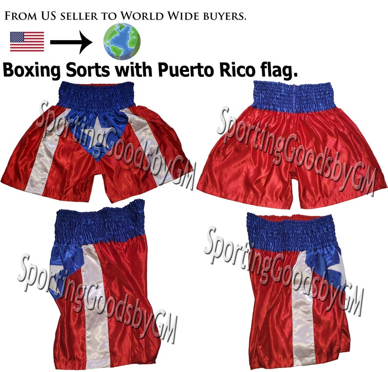 Puerto Rico Flag Boxing Trunks Boxing Shorts Martial Arts - Etsy