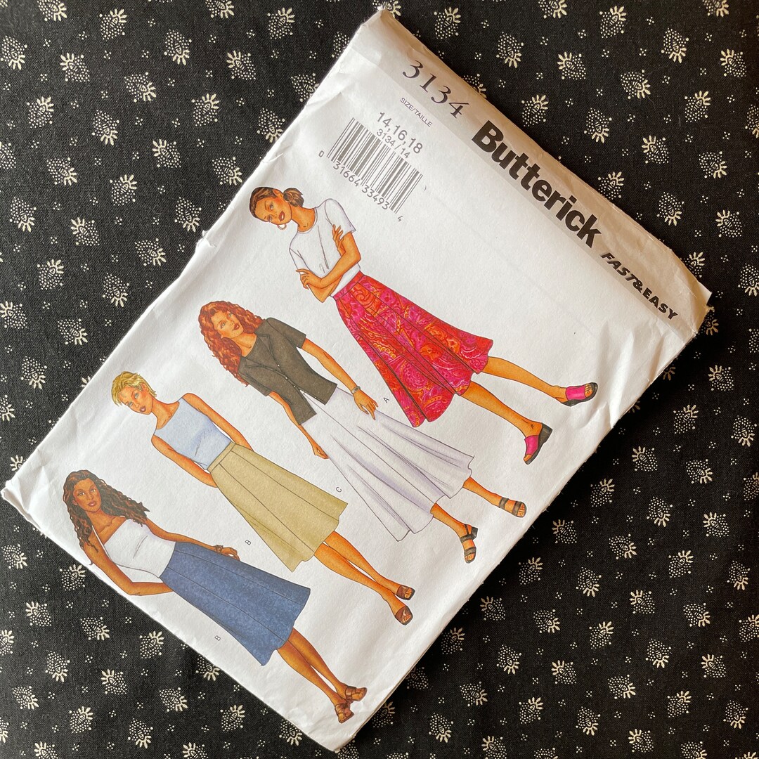 UNCUT Butterick Skirt Sewing Pattern #3134 - Etsy