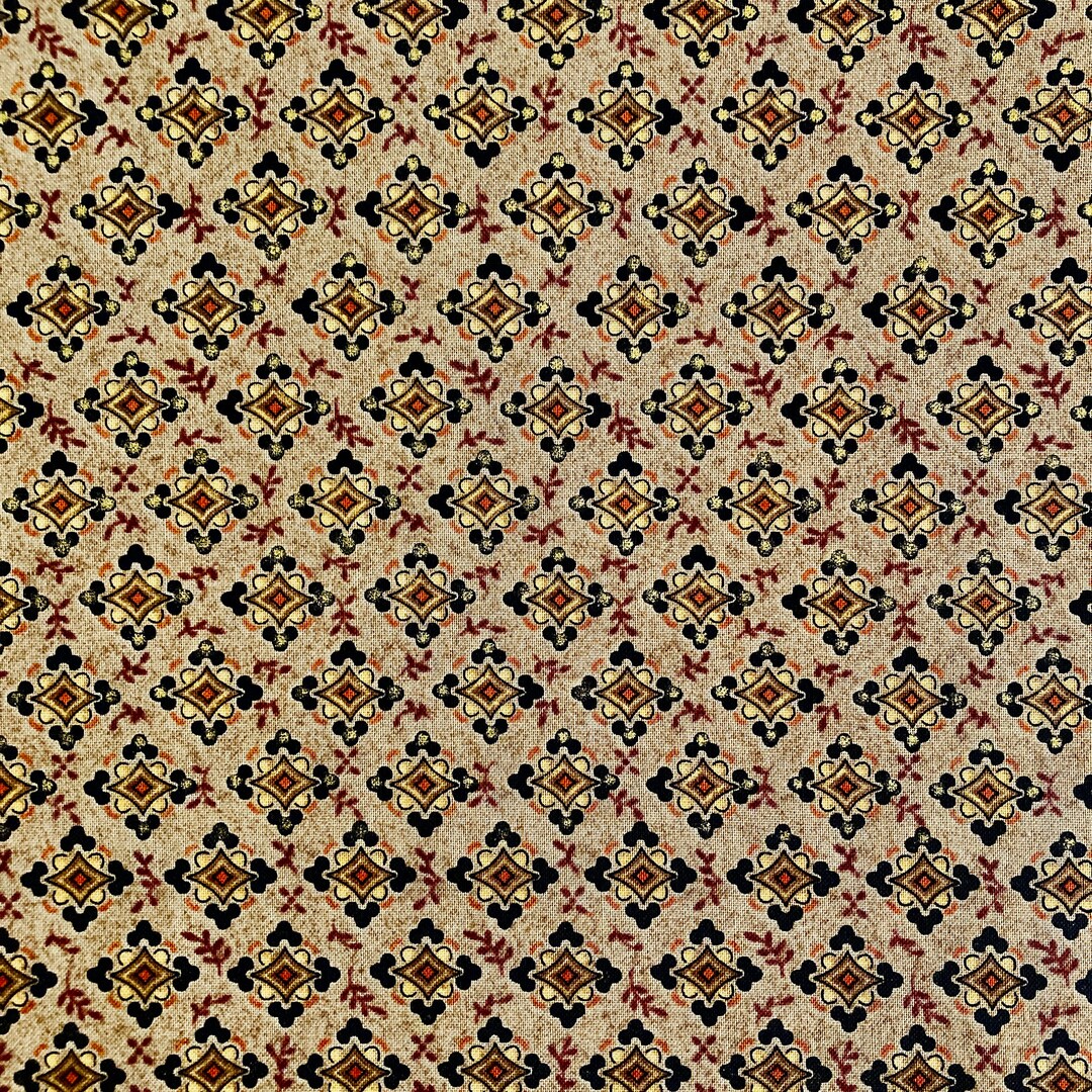 4.5 Yards Tan Pattern Fabric - Etsy