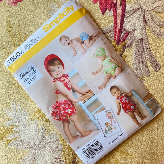 Simplicity 1600 Sewing Pattern Vintage Baby - Etsy