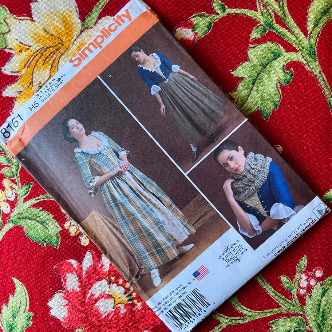 Outlander Style Costume Simplicity Sewing Pattern #8161 - Etsy