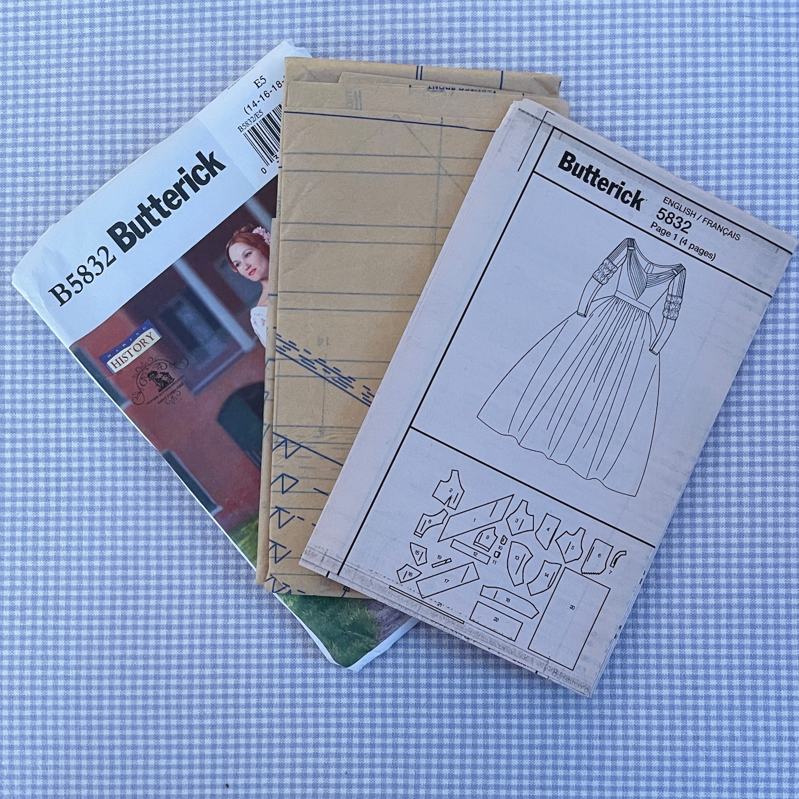 UNCUT Butterick Sewing Pattern #5832 19th C Costume - Etsy