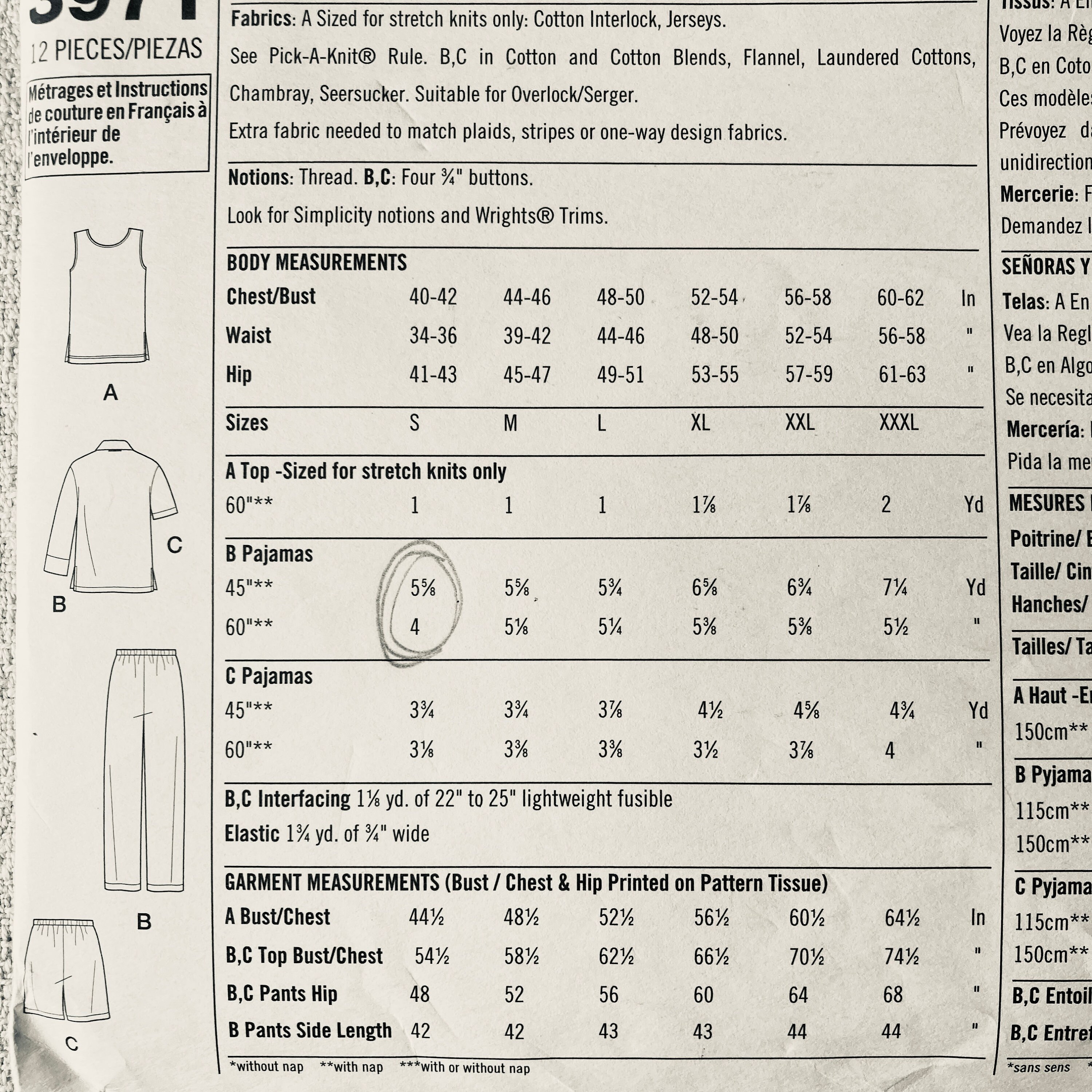 Simplicity #3971 Sleepwear Sewing Pattern - Etsy