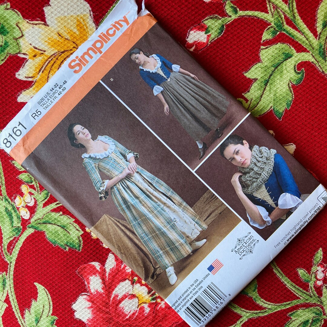 Outlander Style Costume Simplicity Sewing Pattern #8161 - Etsy