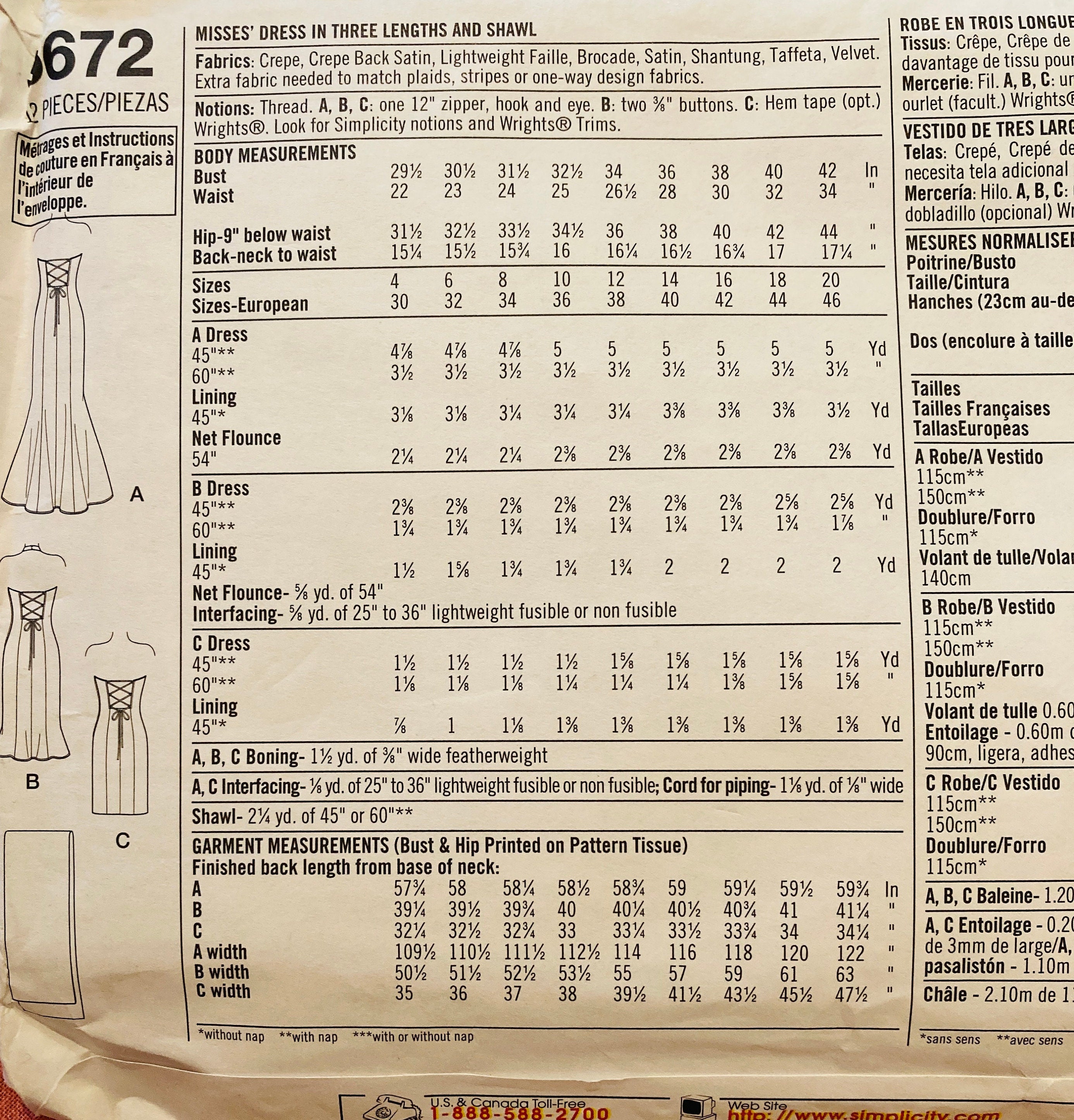 Party Dress Simplicity Sewing Pattern 5672 - Etsy