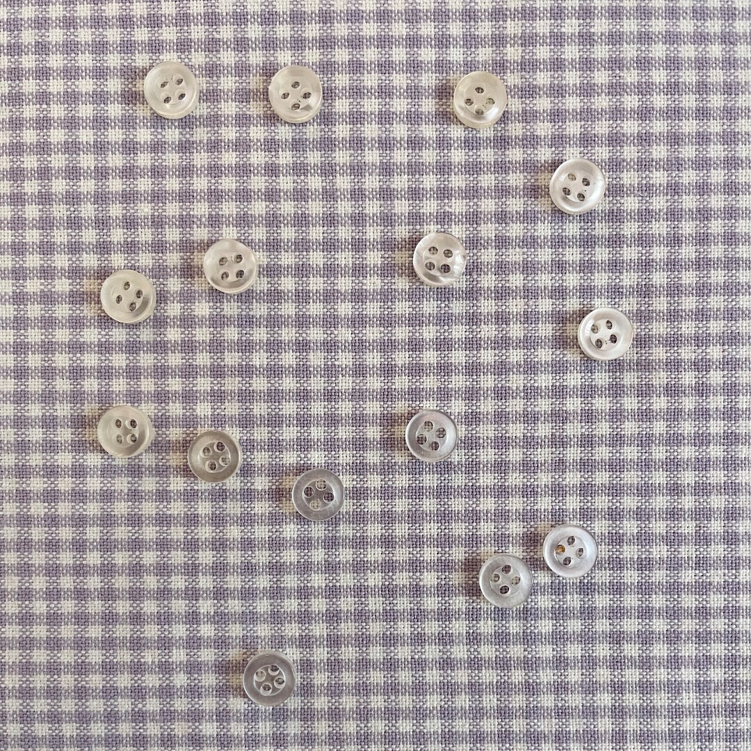 30+ Tiny White Buttons - Etsy