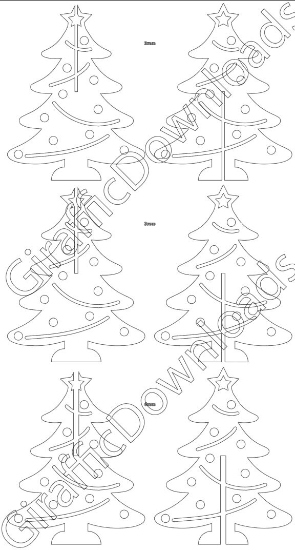 3D Christmas Tree SVG DXF Files Christmas Tree Laser Cutter - Etsy