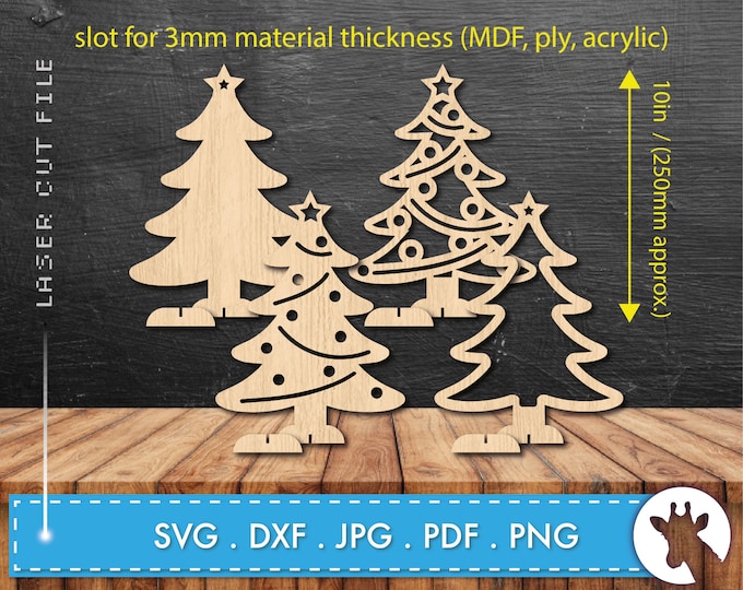 Laser Cut File DXF SVG CNC Christmas Cnc Christmas Tree Svg 3D ...