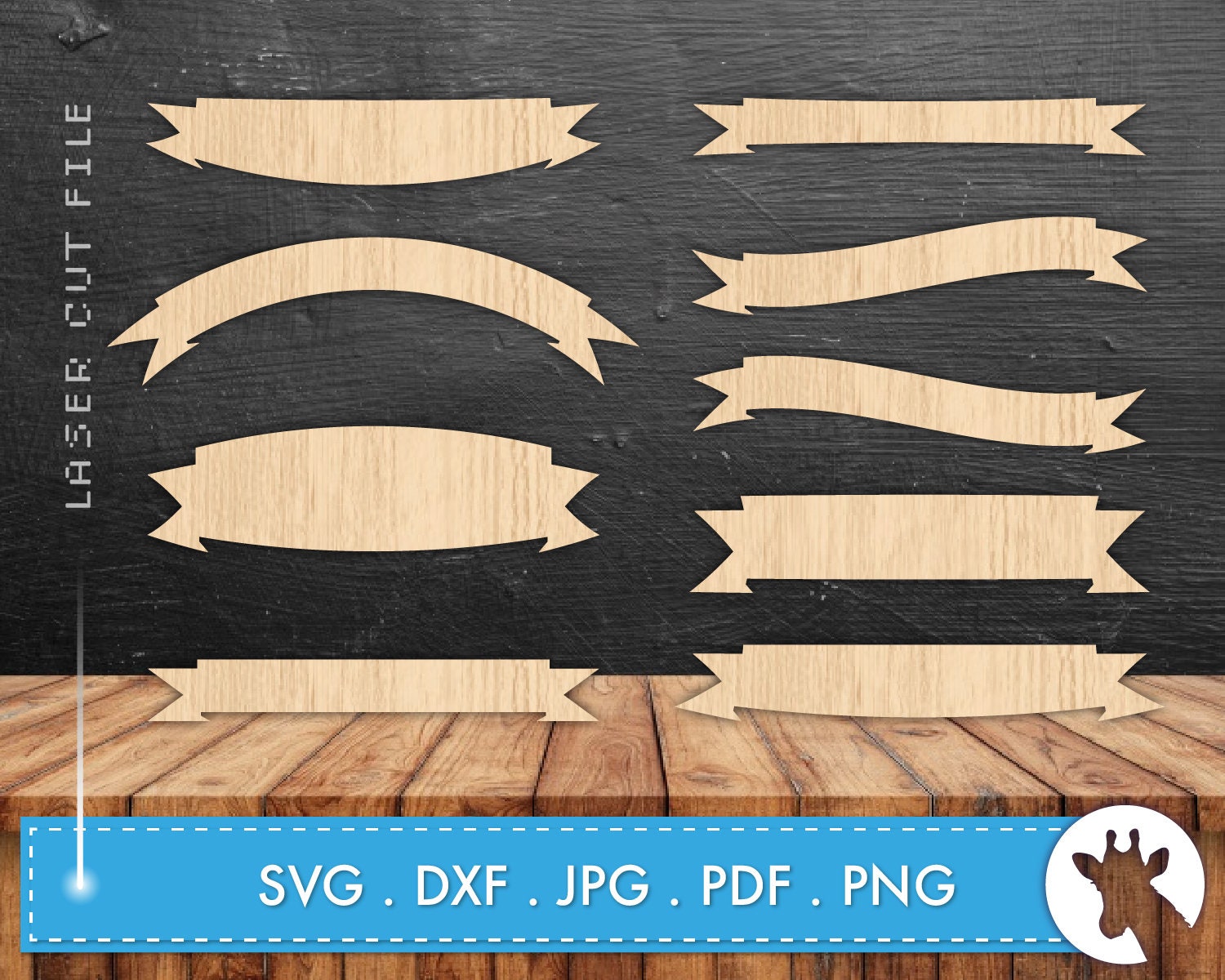 Banner SVG Files Banners SVG & DXF Cnc Files for Wood Paper Cut ...