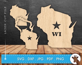 Wisconsin Outline Svg/dxf Bad Dog Metalworks Digital - Etsy