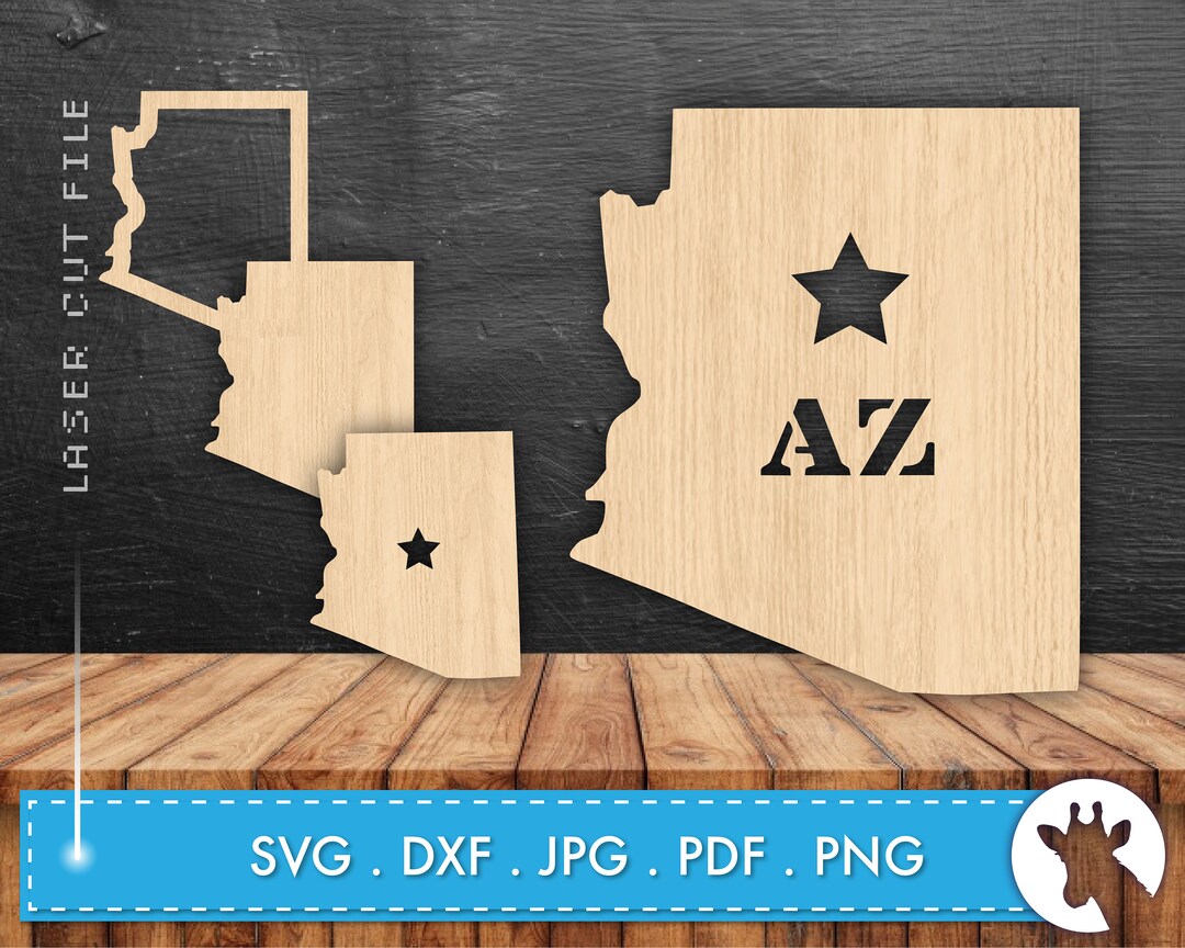 ARIZONA STATE Svg AZ Home State Dxf Laser Cut Digital Files Cnc Router ...