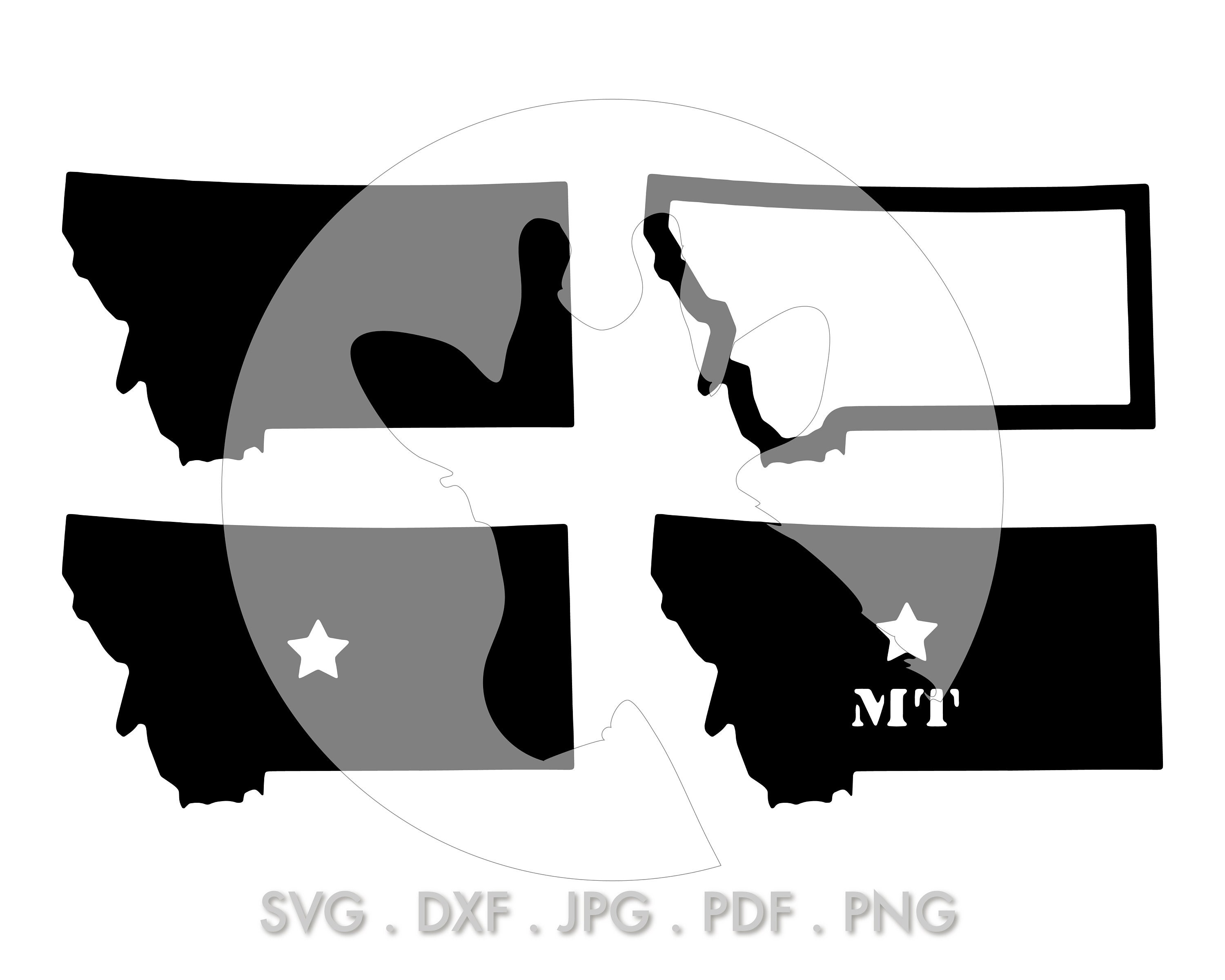 MONTANA STATE Svg MT Home State Dxf Laser Cut Digital Files - Etsy