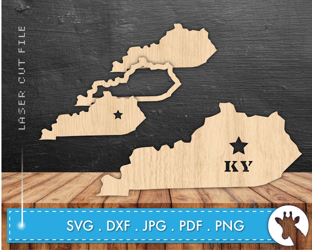 KENTUCKY STATE Svg KY Home State Dxf Laser Cut Digital Files Cnc Router ...