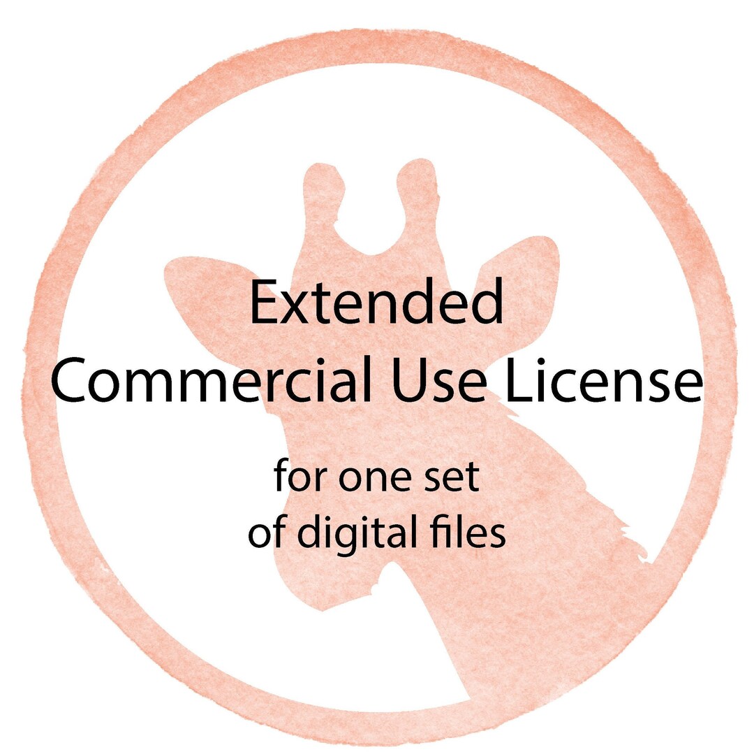 Commercial Use License for One Set of Girafficdownloads - Etsy