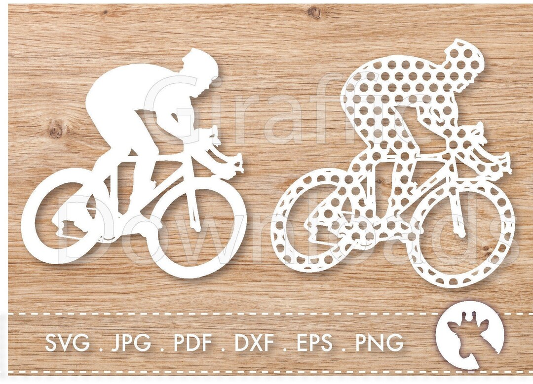 Cyclist Svg File Bike Bicyclists Instant Download Cutting File for ...