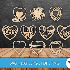 Valentines Ornaments SVG Valentines Laser Cut Files Valentines Day ...