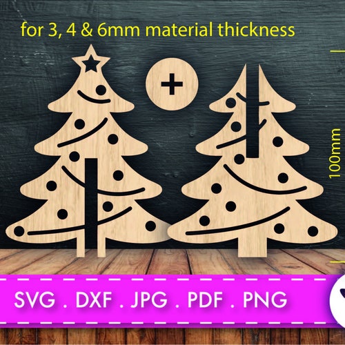 Christmas Tree Template Pattern for Laser Cnc Vector - Etsy
